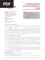 Minet Preauth Form PDF | PDF