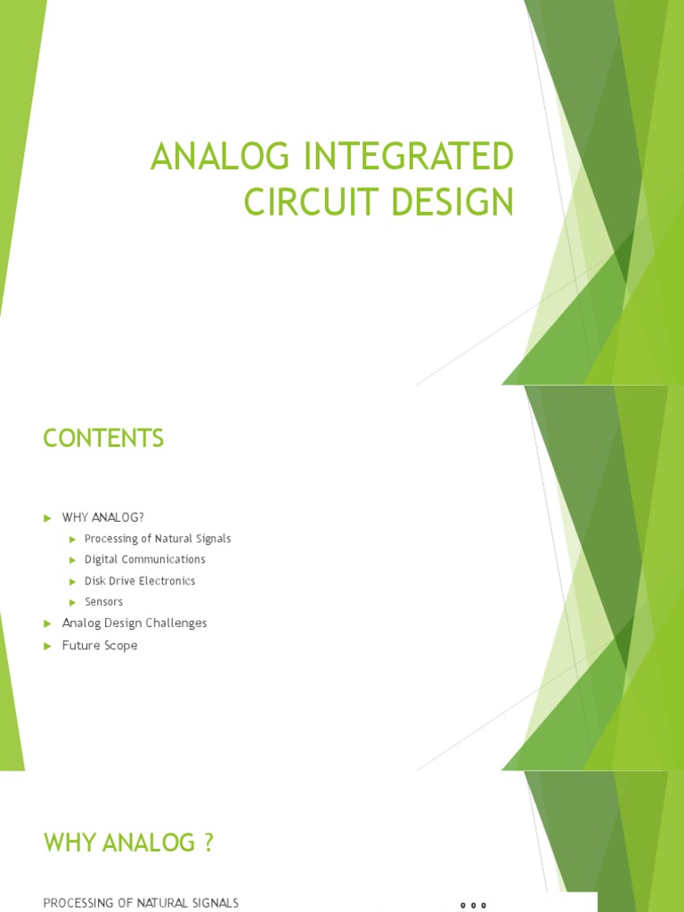 Analog Integrated Circuit Design | PDF | Science & Mathematics ...