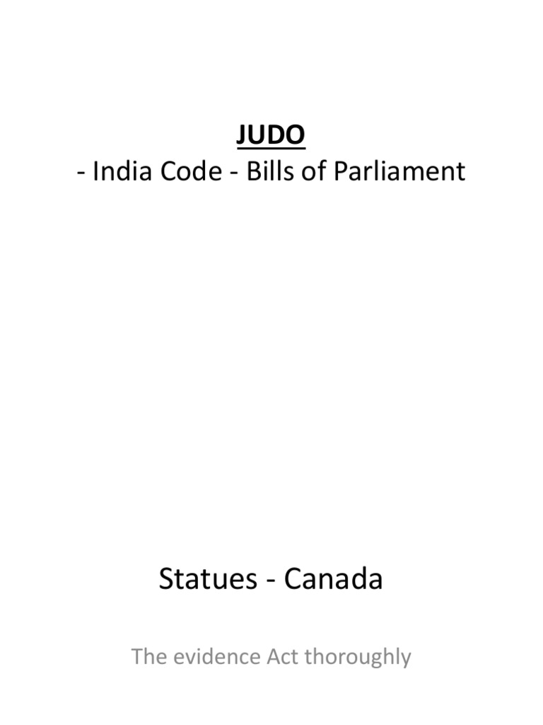 India Code - Bills of Parliament | PDF