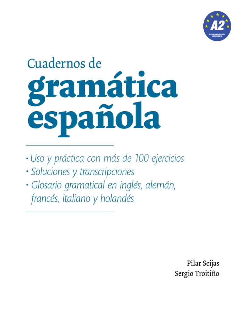 Cuaderno de gramática A2 español | PDF | Adverbio | Morfología