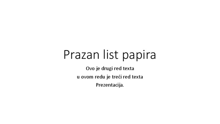 Prazan List Papira | PDF