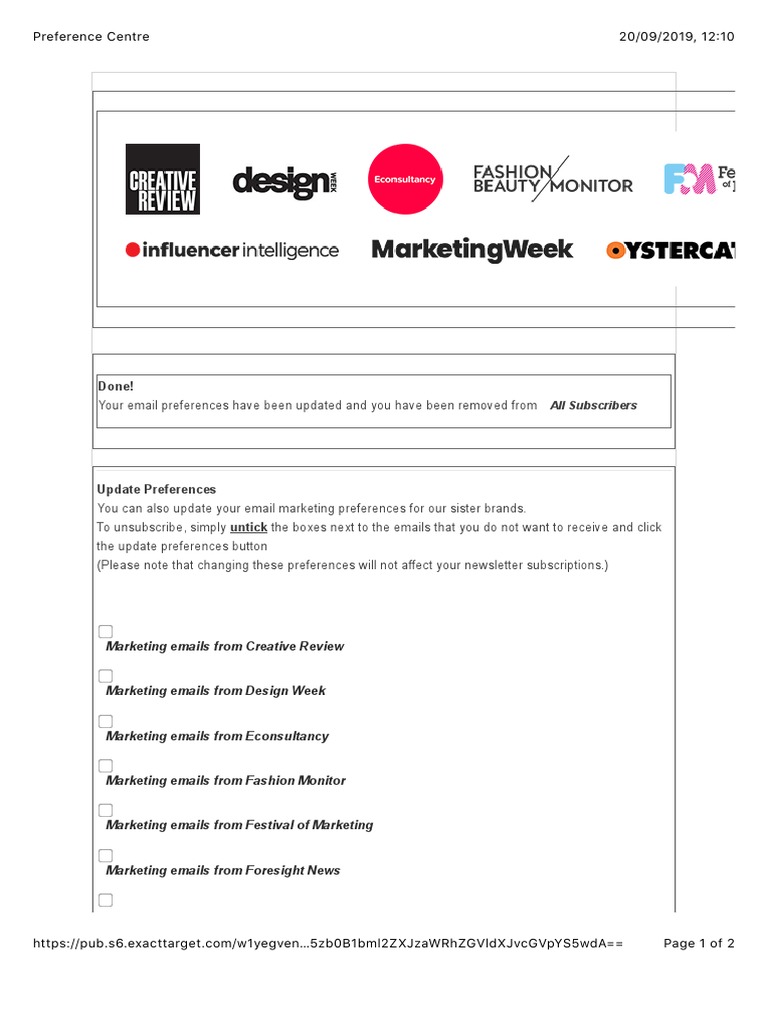 Preference Centre | PDF