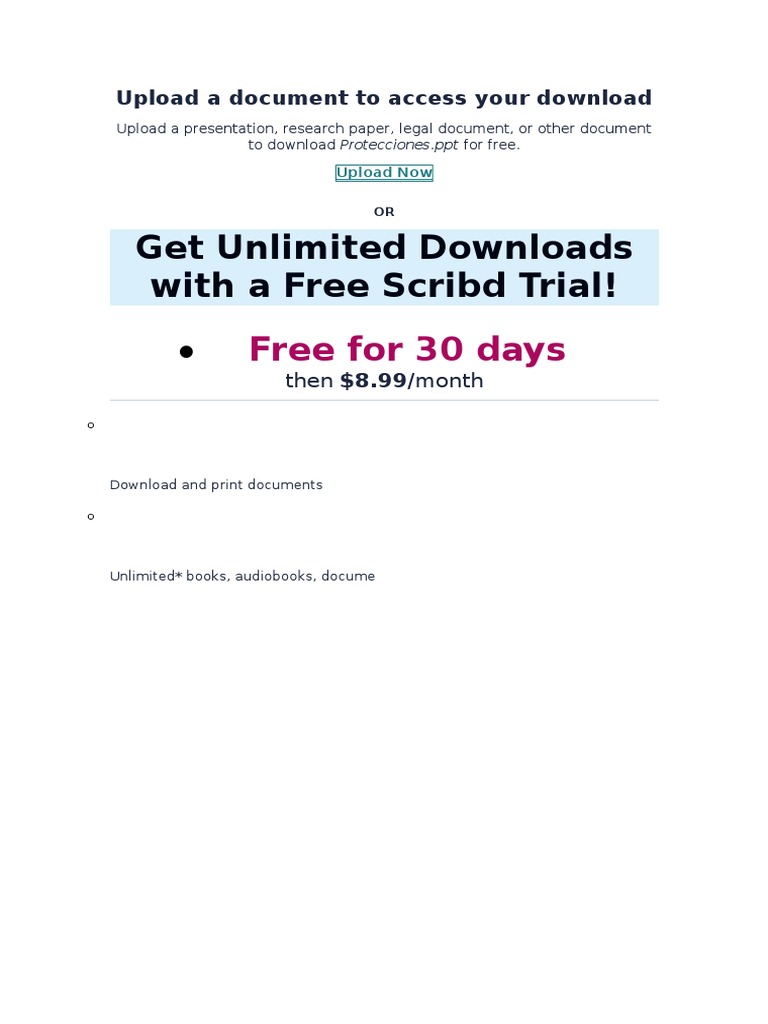 Get Unlimited Downloads With A Free Scribd Trial! | PDF