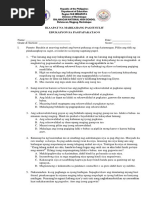 ESP-8-1st Quarter Final Exam With TOS and Answer Key | PDF