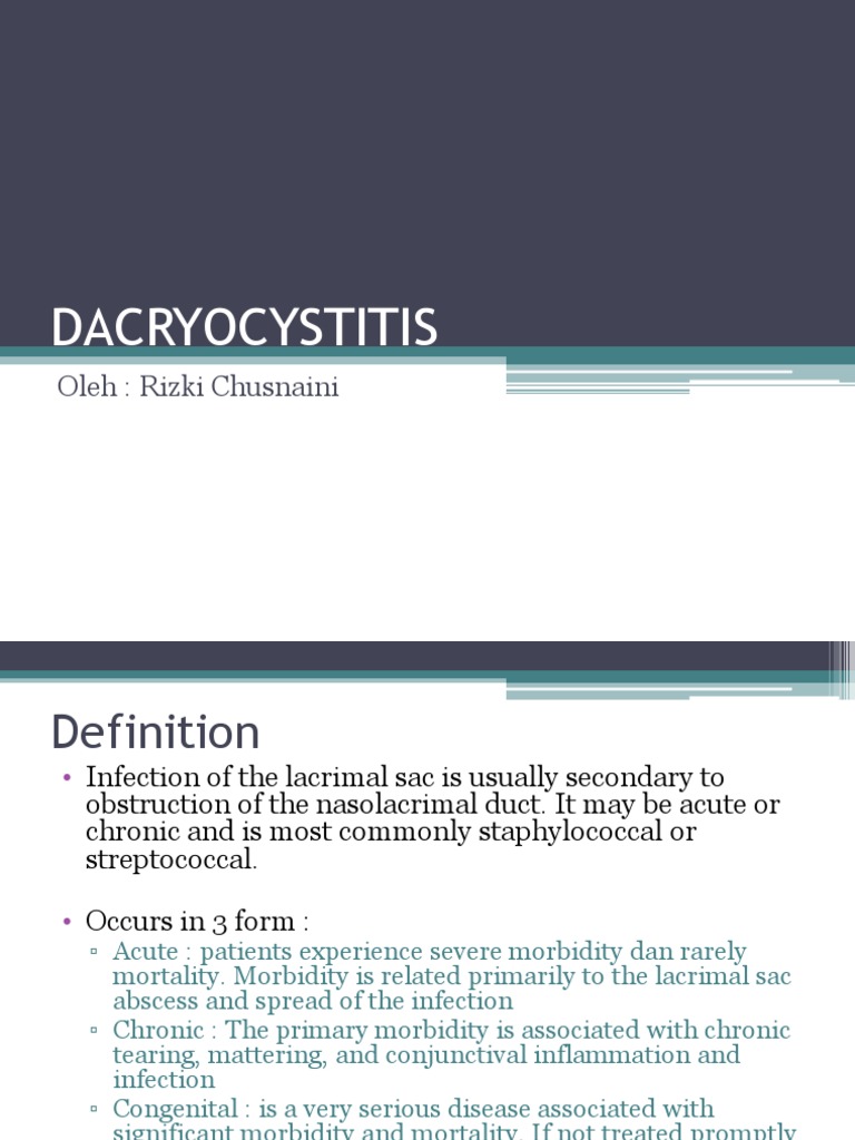 DACRYOCYSTITIS | PDF | Medicine | Clinical Medicine