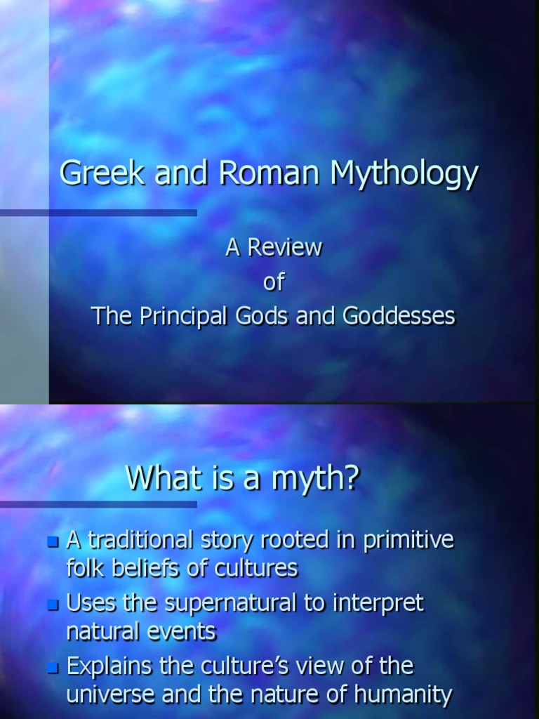 Greek and Roman Mythology: A Review of The Principal Gods and Goddesses ...