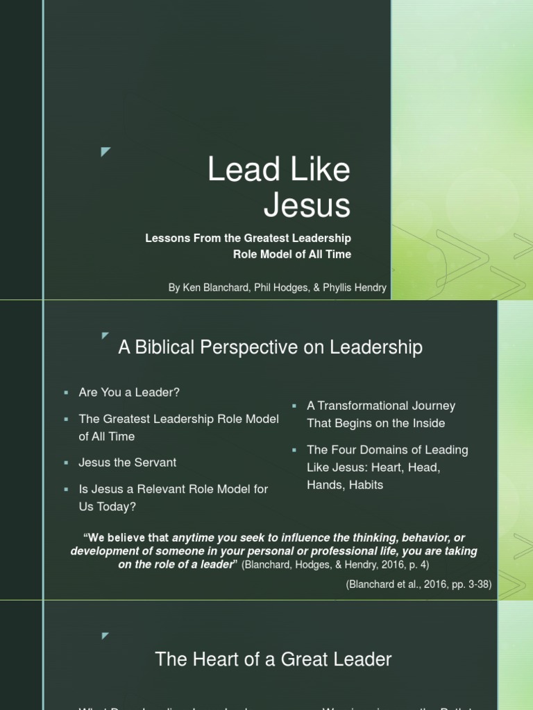 Lead Like Jesus | PDF | Leadership | Religious Behaviour And Experience
