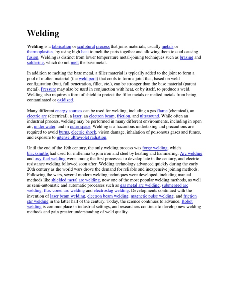 Welding Pdf Welding Construction