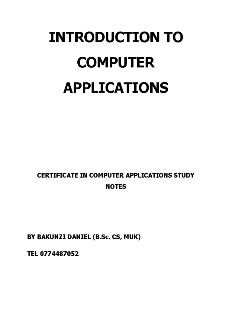 Computer Application | PDF | Central Processing Unit | Computer Keyboard