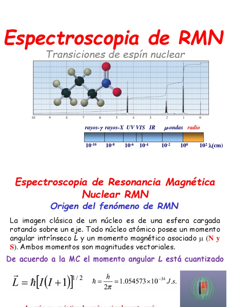 Espectroscopia de RMN: Fundamentos y Aplicaciones | PDF | Resonancia ...