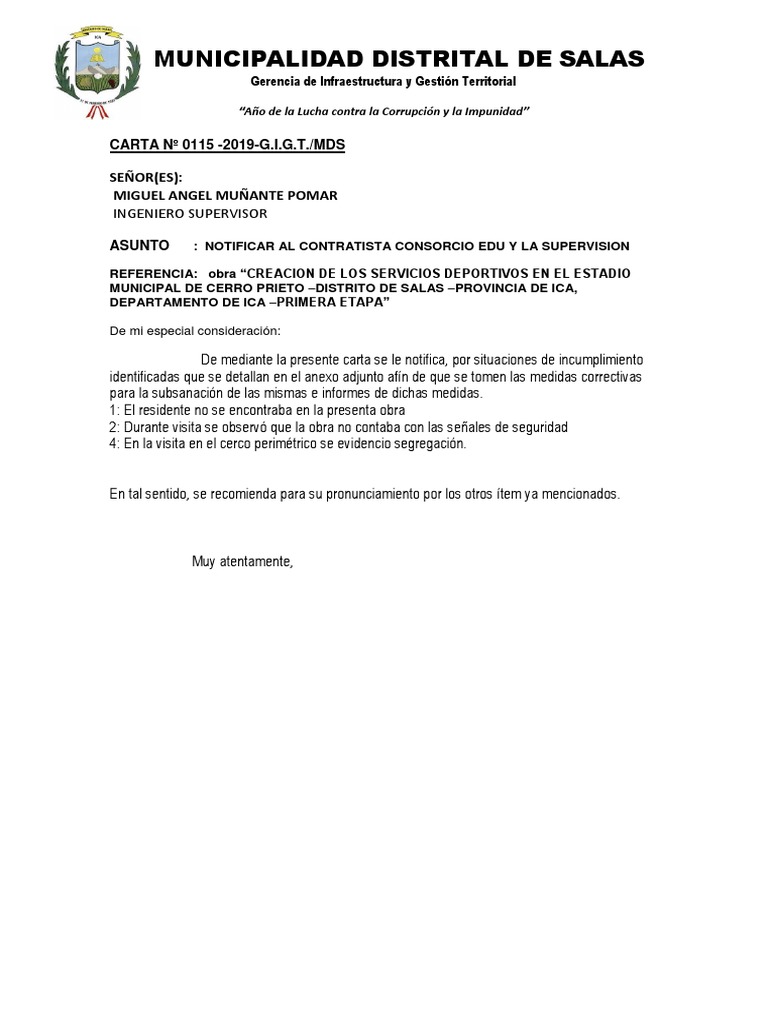 Notificacion Supervisor | PDF
