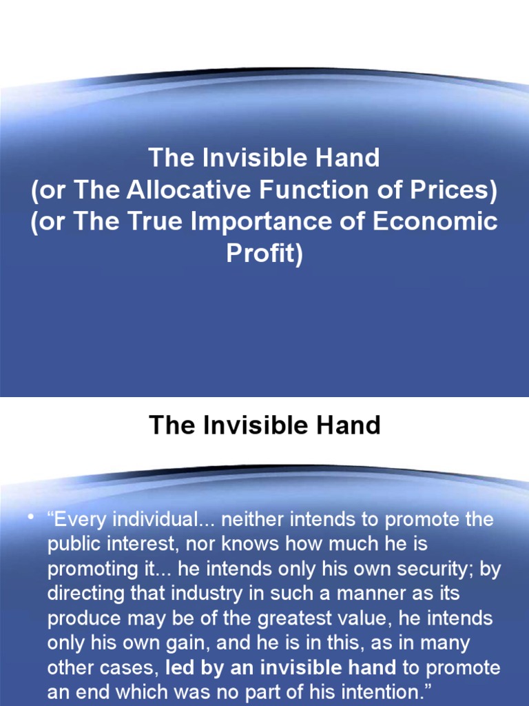 Invisible Hand Presentation - 14 | PDF | Perfect Competition | Prices