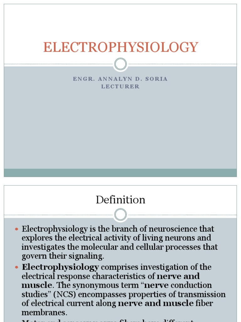 Electrophysiology | PDF | Electrophysiology | Biology