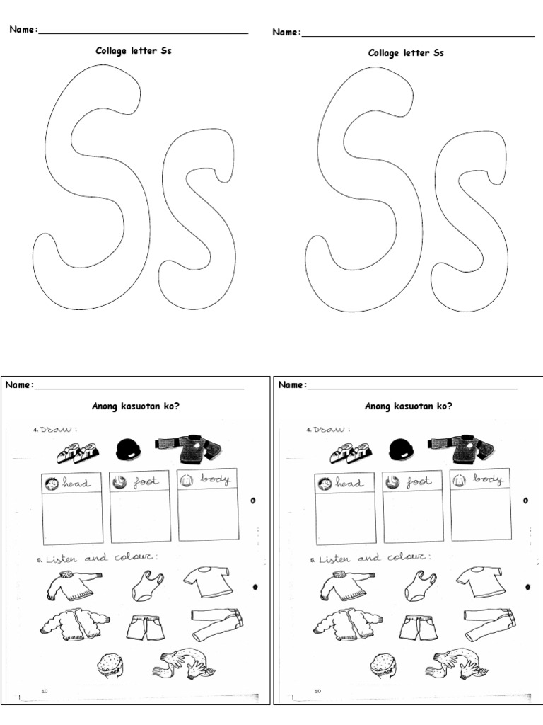 Name: - Collage Letter Ss Name: - Collage Letter Ss | PDF