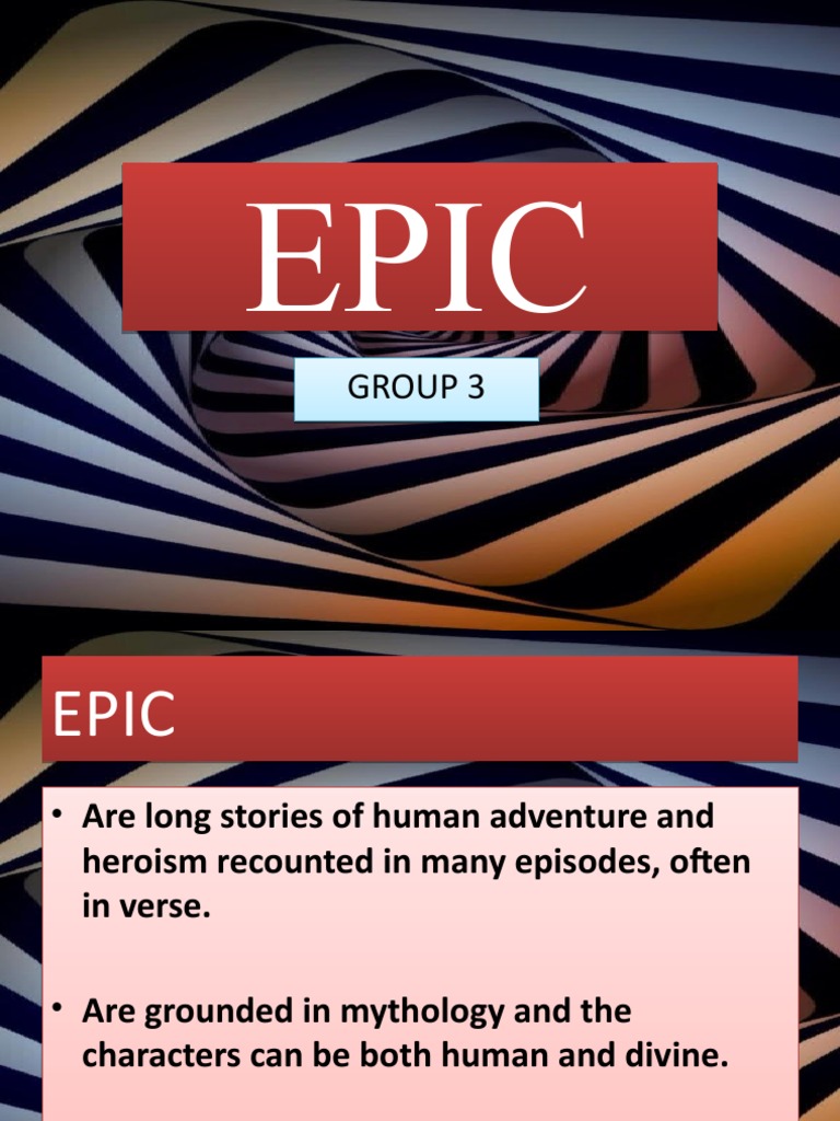 Epic | PDF | Epic Poetry | Hero
