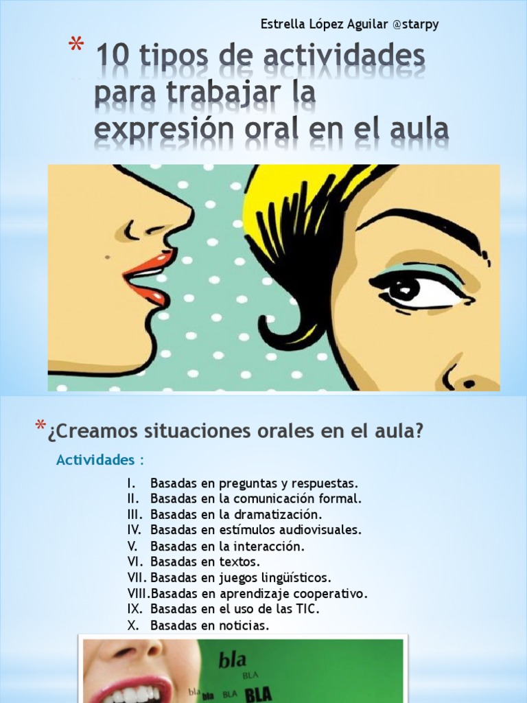 Actividades para Trabajar La Expresión Oral | PDF | Cognición ...
