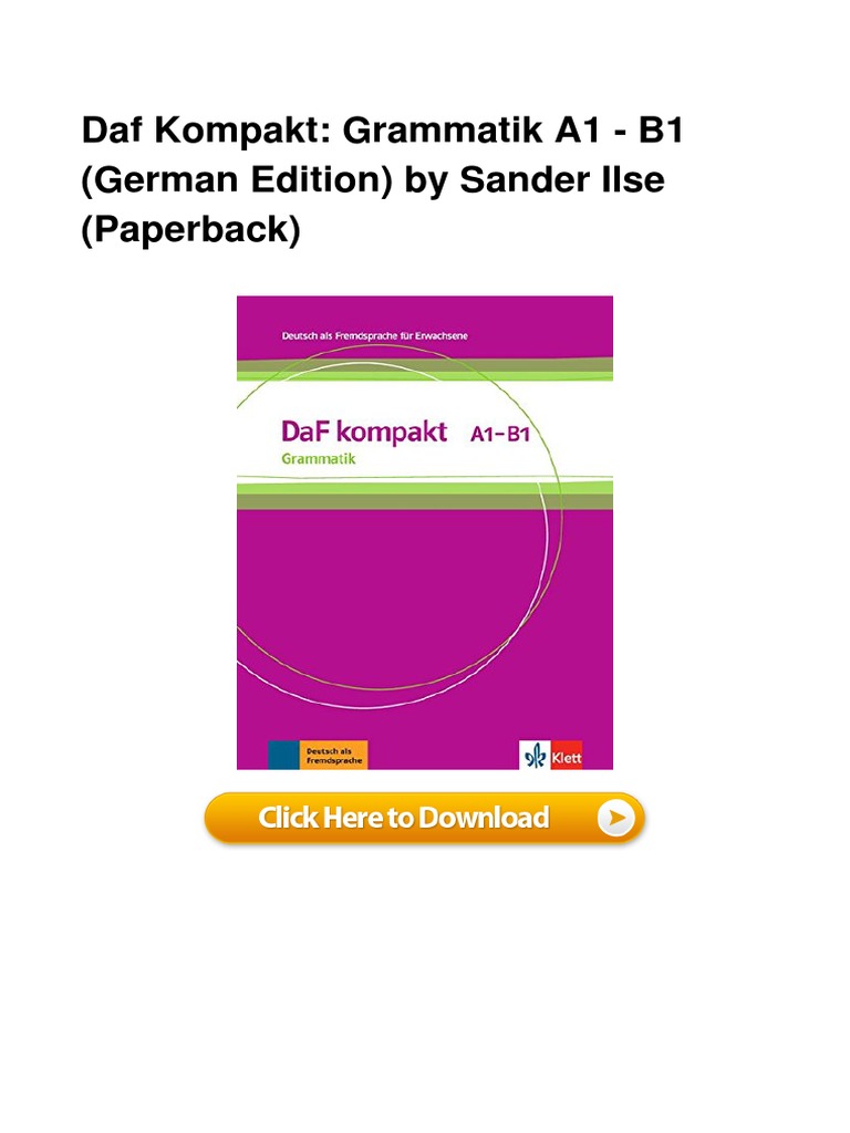 Daf Kompakt Grammatik A1 - B1 German Edit | PDF