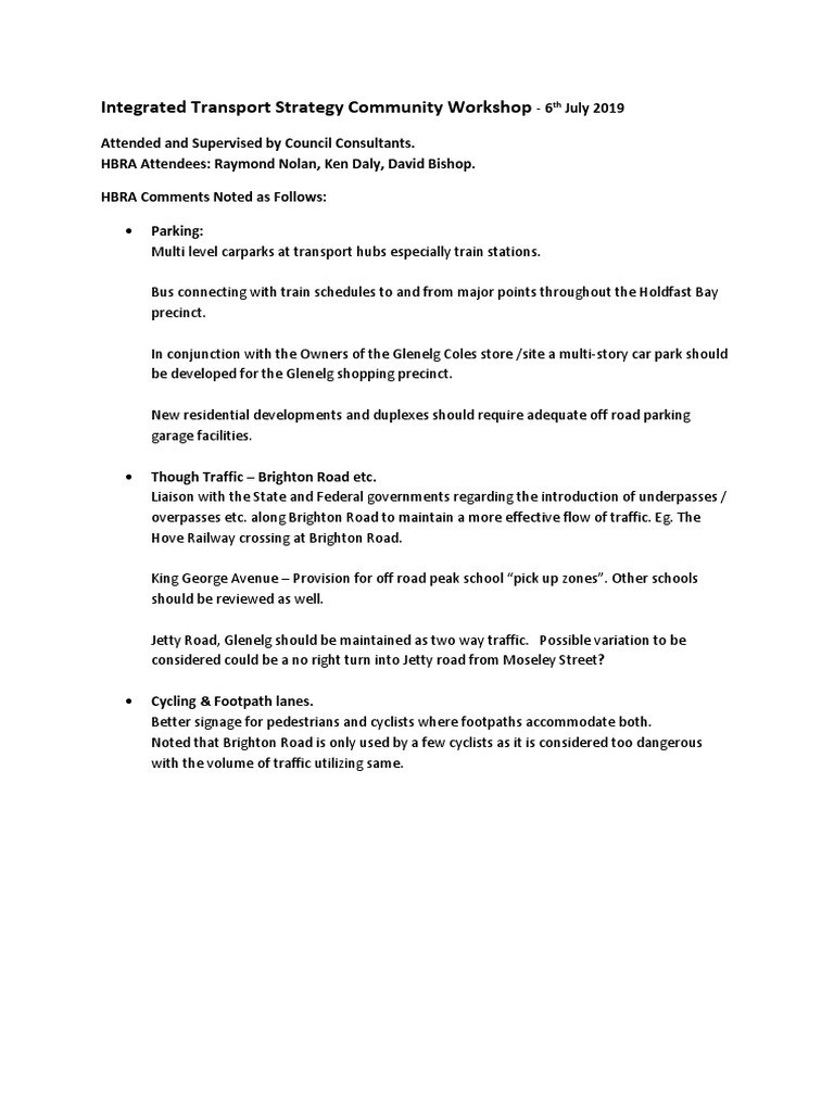 Integrated Transport Strategy | PDF
