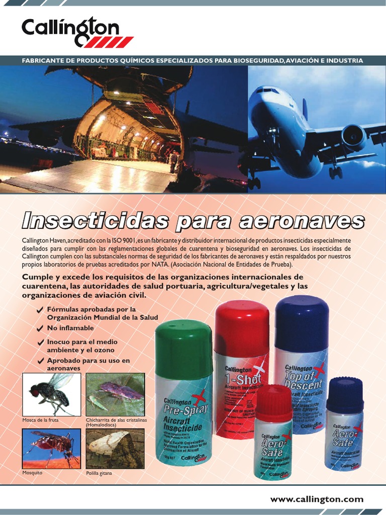 Insecticidas para Aeronaves y Bioseguridad | PDF | Insecticida | Insectos