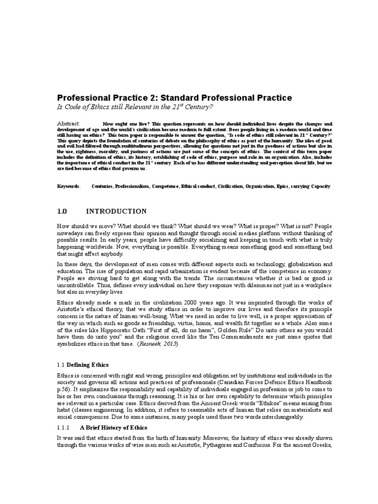 Final Term Paper / RTU / PROFPRAC | PDF | Value (Ethics) | Morality