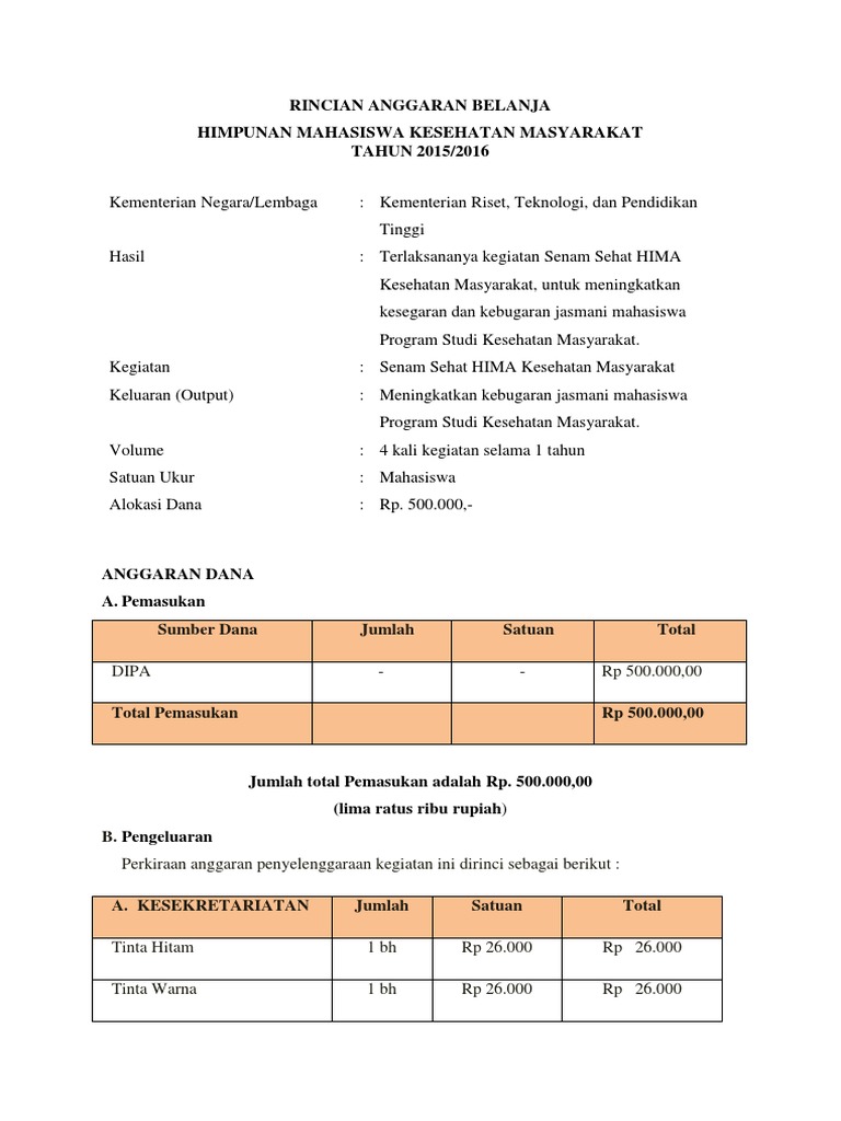 Rab Senam Hima 2016-2017 | PDF