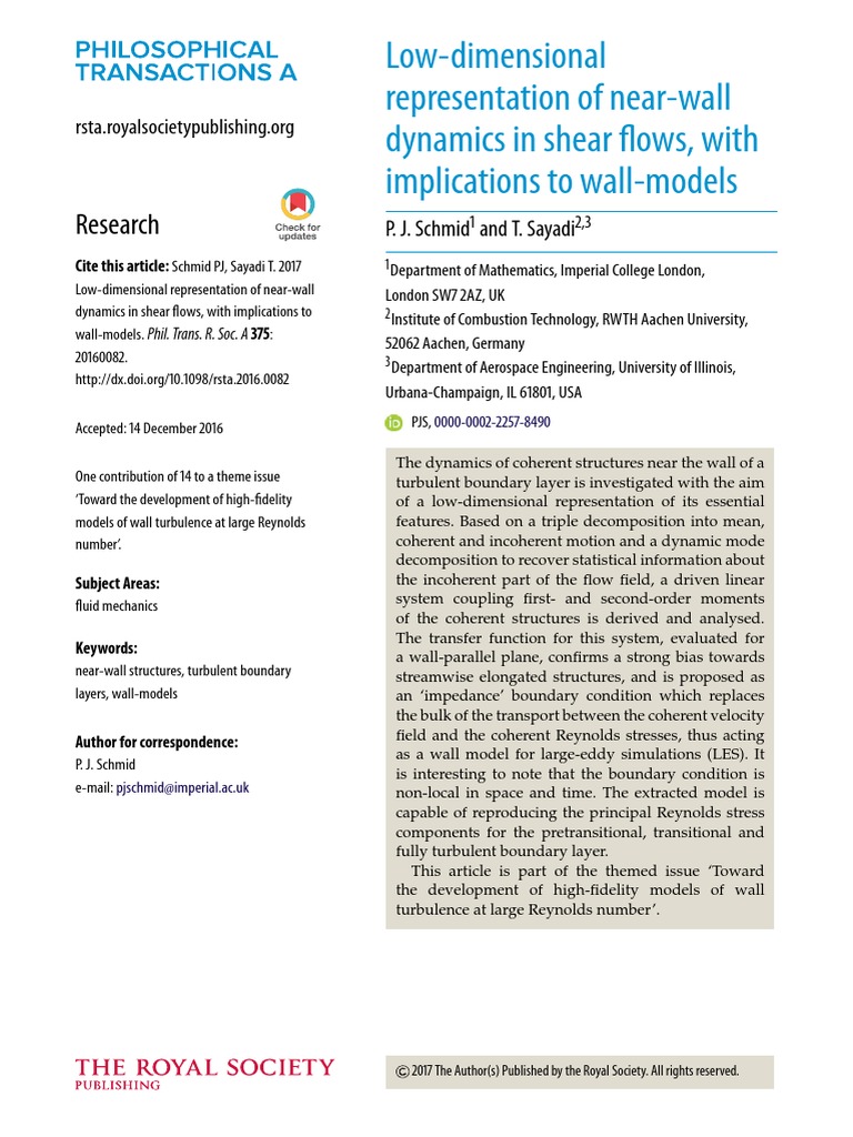 Shear Stress Rsta.2016.0082 | PDF | Fluid Dynamics | Turbulence