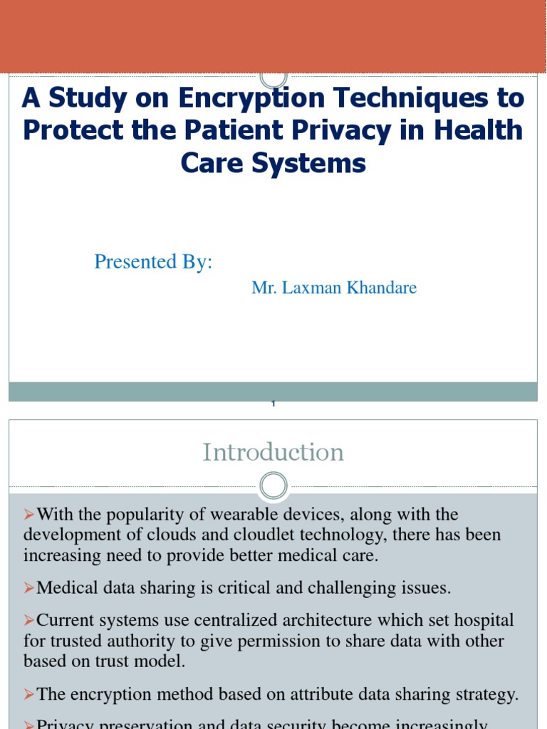 Encryption Techniques for Patient Privacy | PDF | Encryption | Cryptography