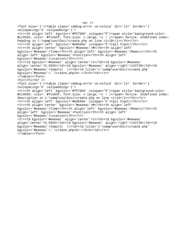 PHP Undefined Index Errors Explained | PDF