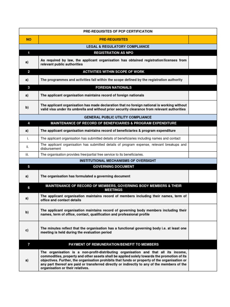PCP Certification Prerequisites Guide | PDF | Nonprofit Organization ...