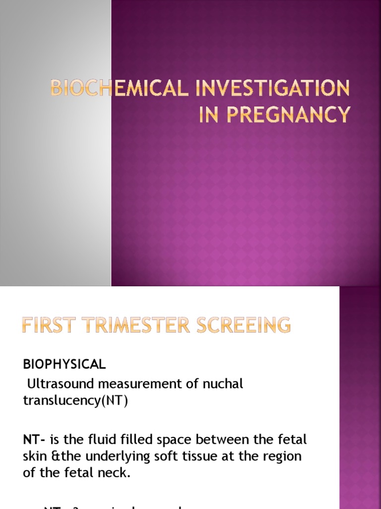 Biochemical Investigation in Preg | PDF | Fetus | Women's Health