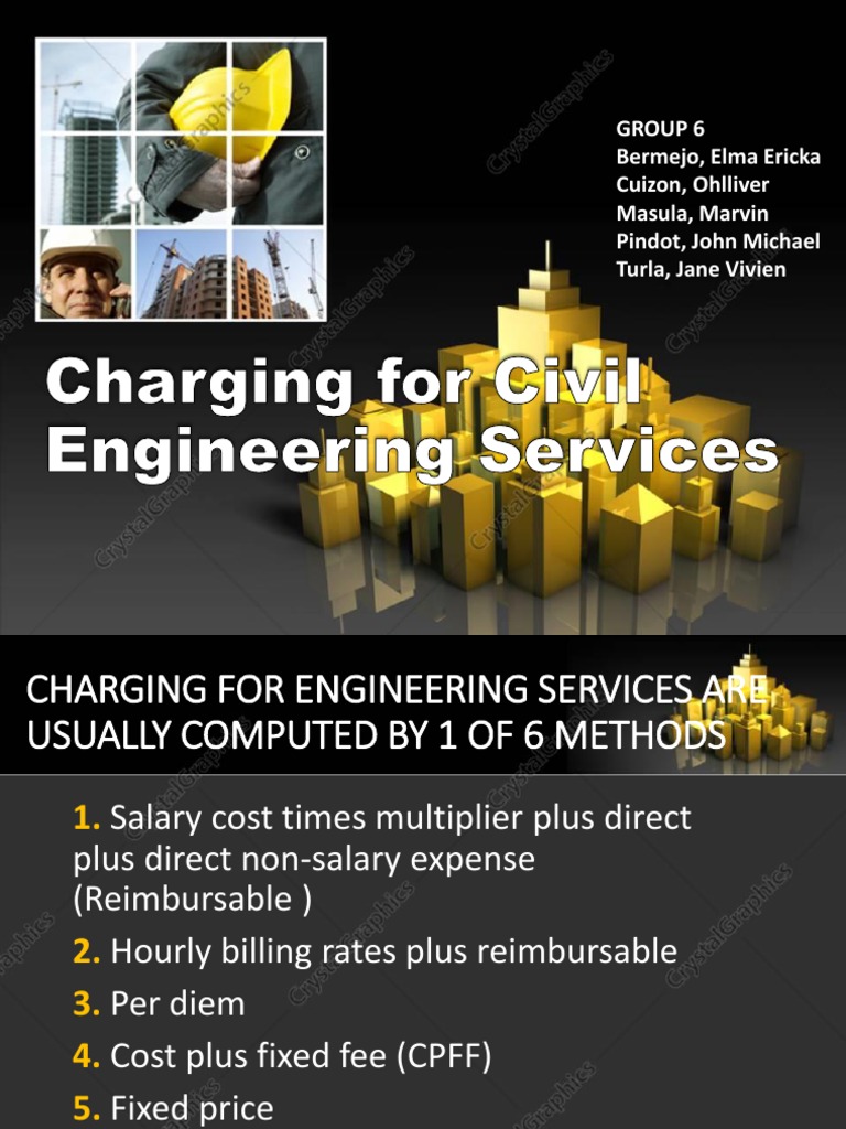 Civil Engineering Service Pricing Methods | PDF | Per Diem | Salary