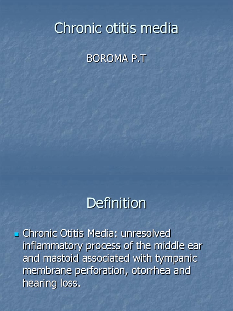 Chronic Otitis Media | PDF | Ear | Epithelium