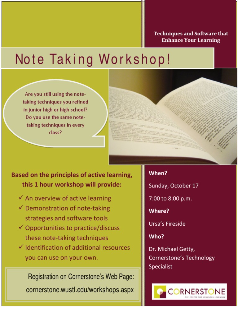 Note-Taking Workshop for Active Learning | PDF