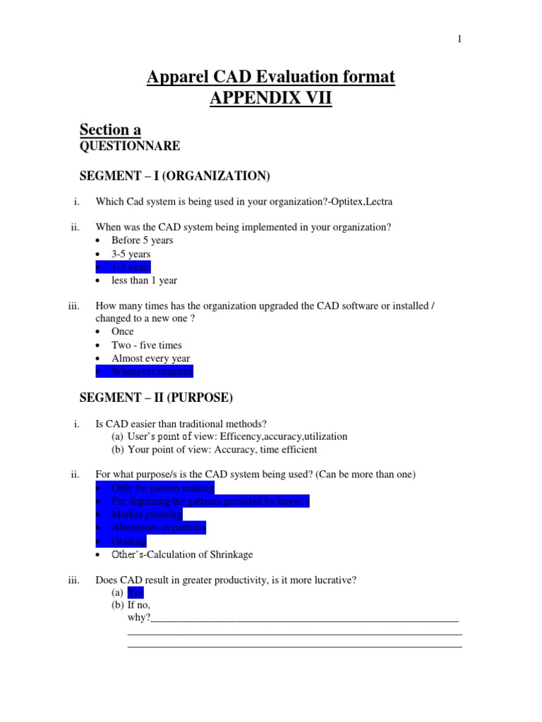 Apparel CAD Evaluation Format Appendix Vii: Section A | PDF | Keyboard Shortcut | Computer Aided ...