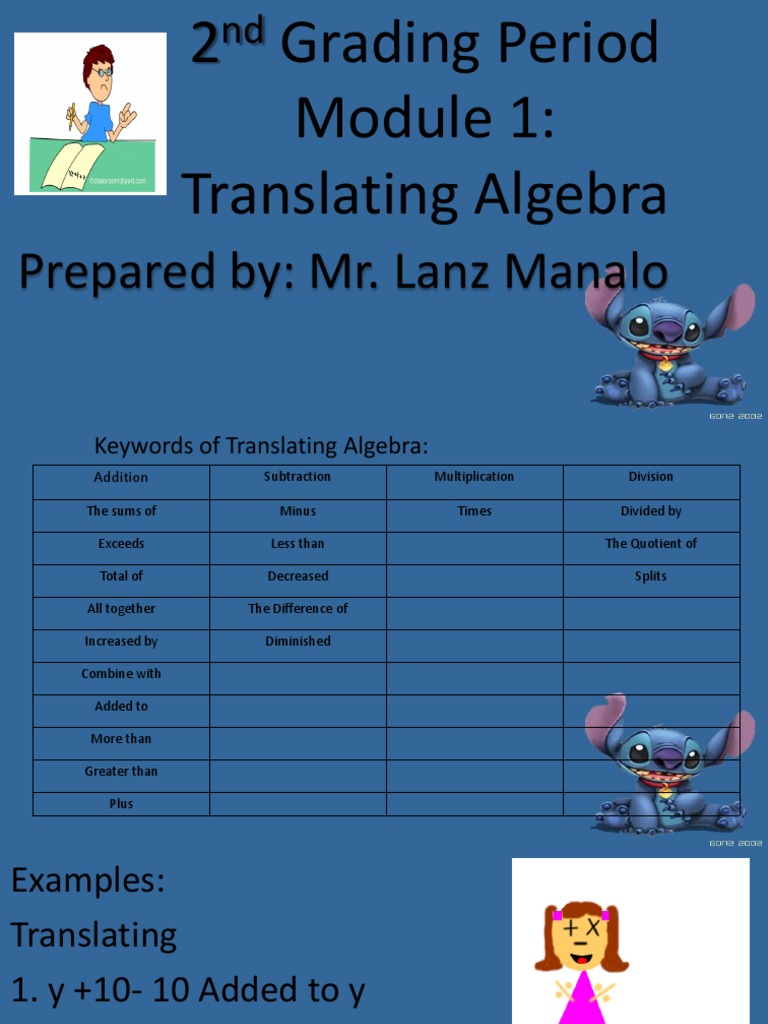 2nd Grading Period MATH | PDF | Subtraction | Polynomial