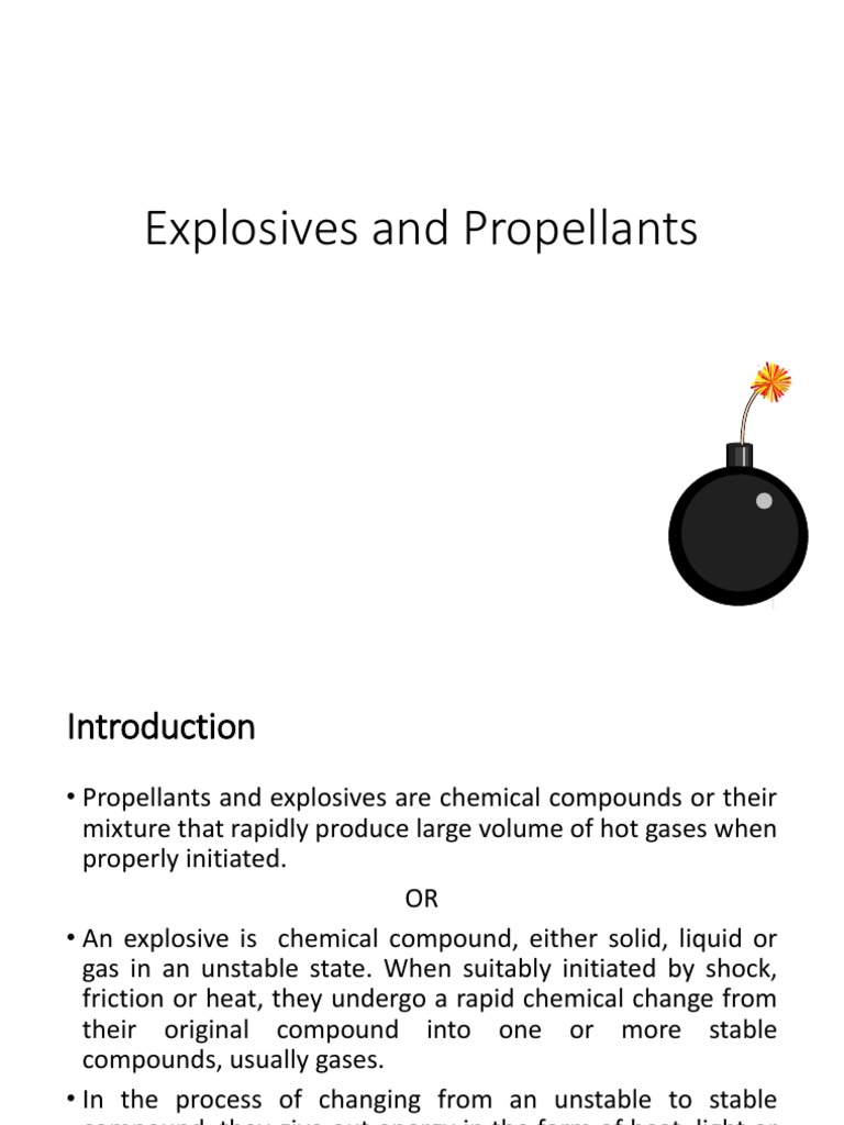 Overview of Explosives and Propellants | PDF | Explosion | Physical ...