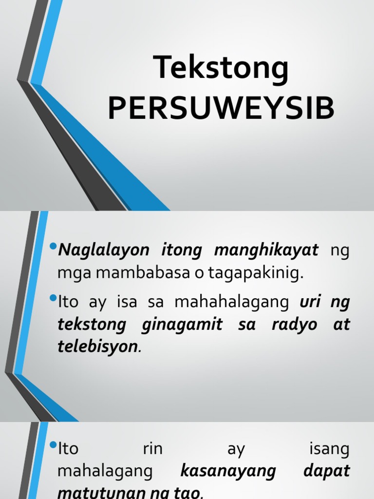 Tekstong PERSUWEYSIB | PDF