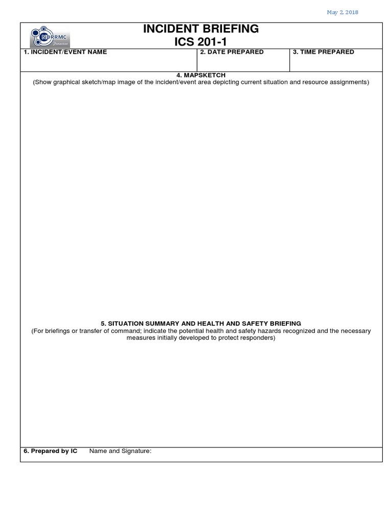 Ics 201 | PDF | Safety | Wellness