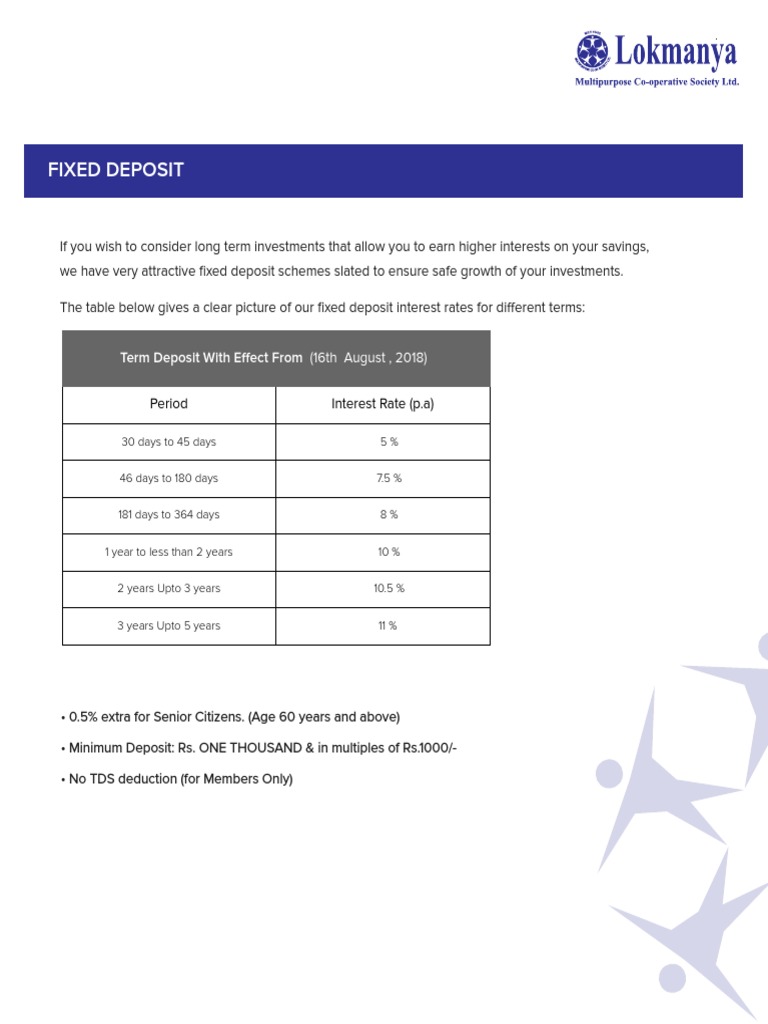 Fixed Deposits | PDF