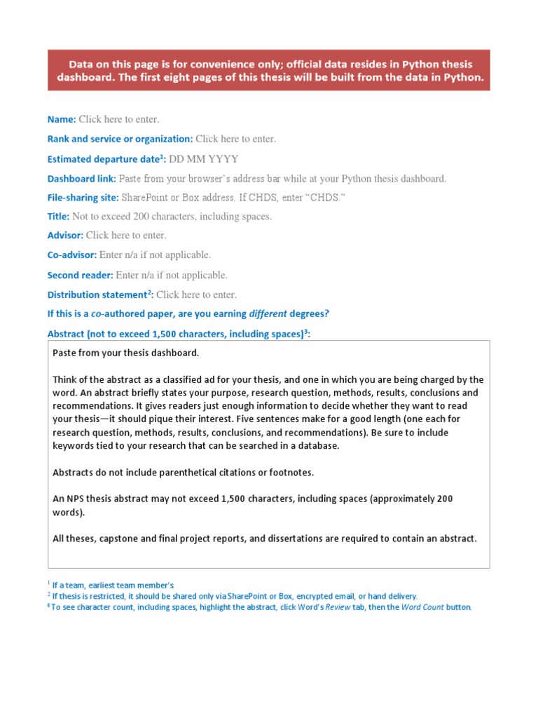 Thesis Dissertation Template NPS | PDF | Microsoft Word | Fair Use