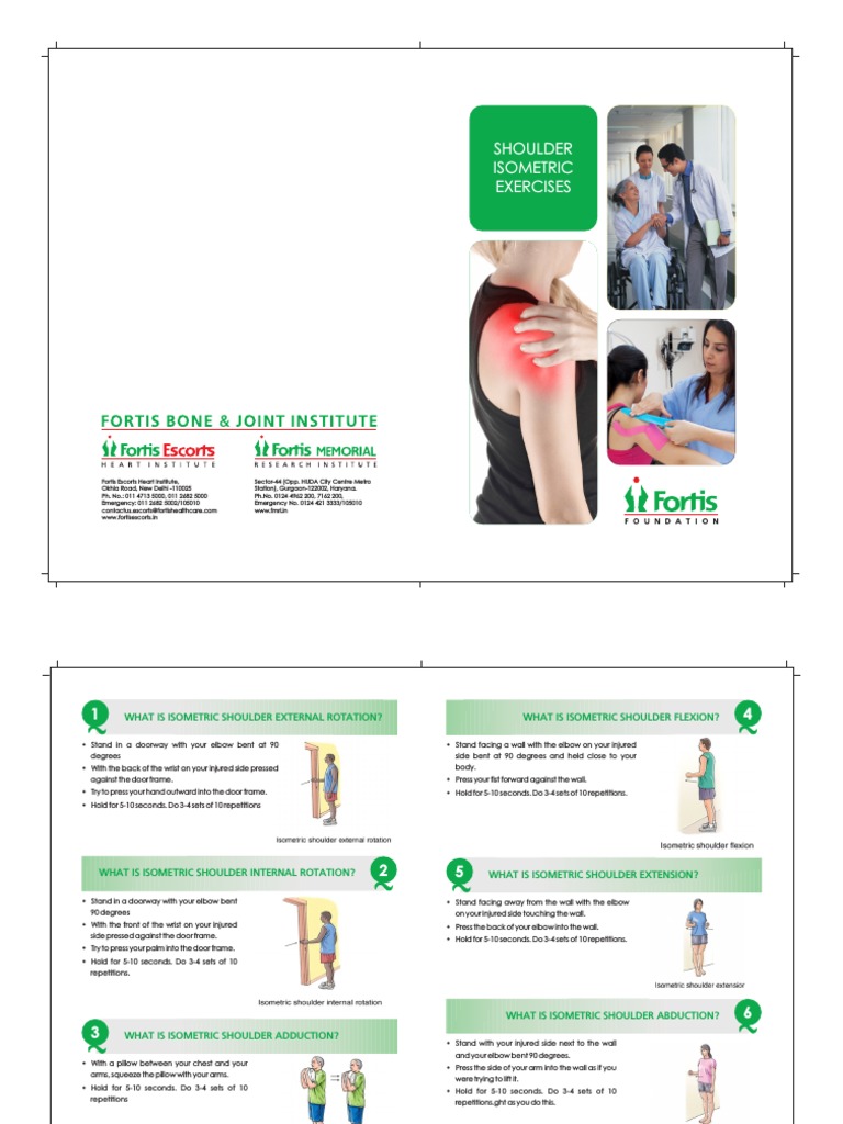 Fbjjji Shoulder Isometric Exercises | PDF | Anatomical Terms Of Motion ...