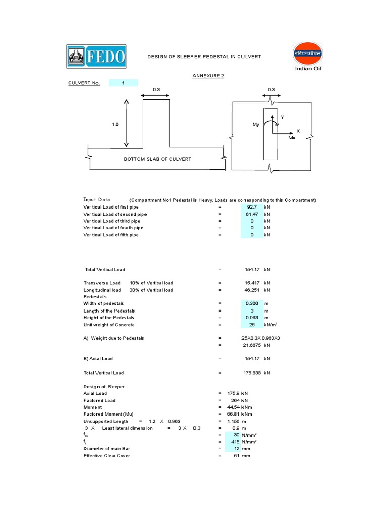 Pedestal Design 3, 4,5 & 6 | Download Free PDF | Civil Engineering ...