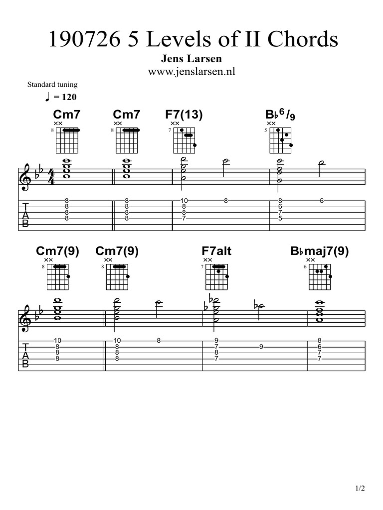 Five Levels of II Chord Voicings: A Guide to Voicing Secondary Dominant ...