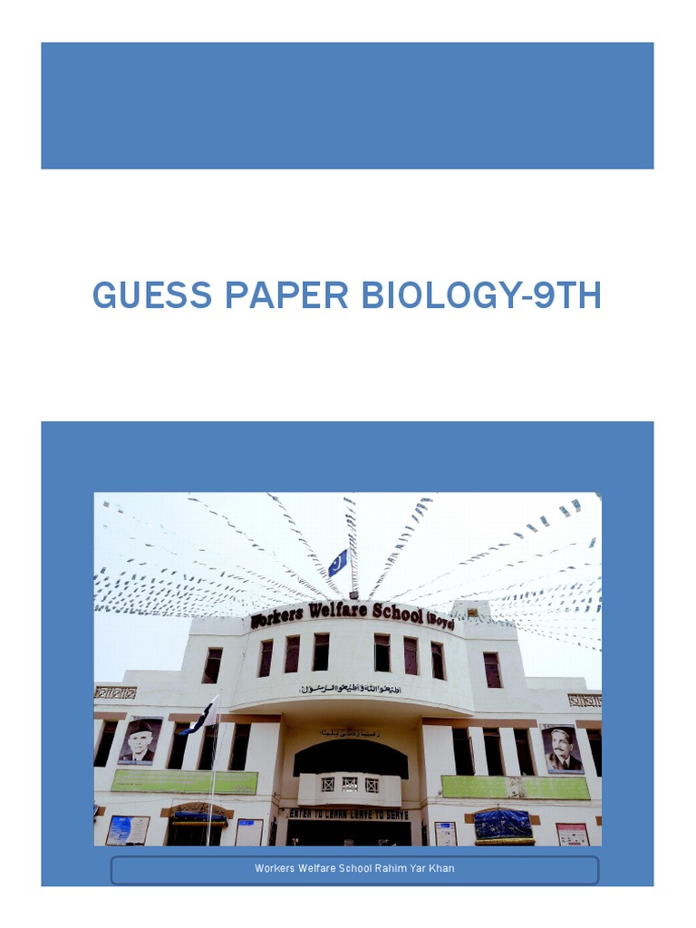 9th Class Biology Guess Paper 2025 | PDF | Enzyme | Cellular Respiration