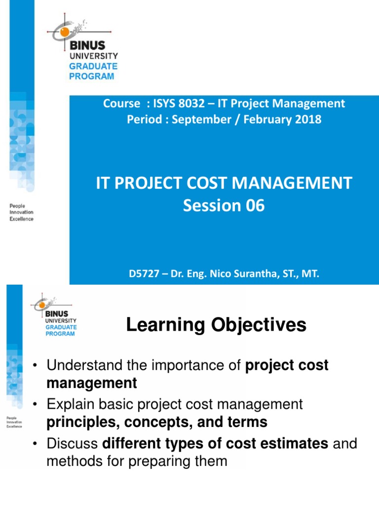 Ppt6-It Project Cost Management-R0 | PDF | Project Management | Business