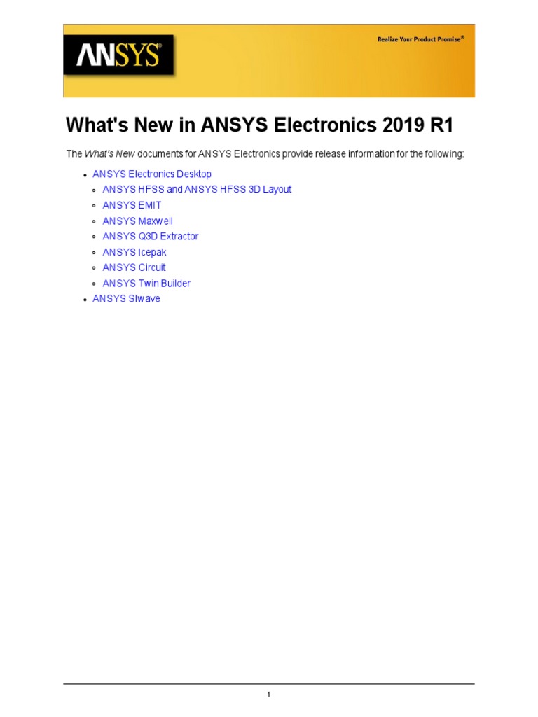 ANSYS Electronics | PDF | 3 D Computer Graphics | Simulation