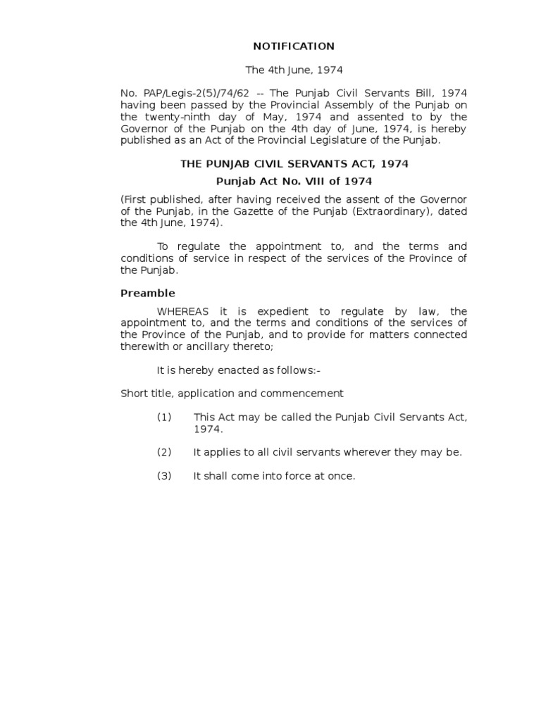 Act 74 Final (U) | Federal Government Of The United States | Civil Service