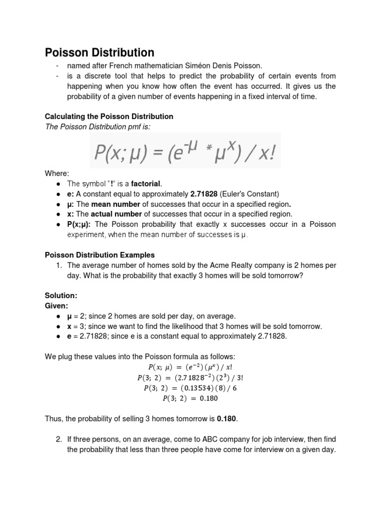 Understanding the Poisson and Normal Distributions: Calculating Probabilities for Discrete and ...