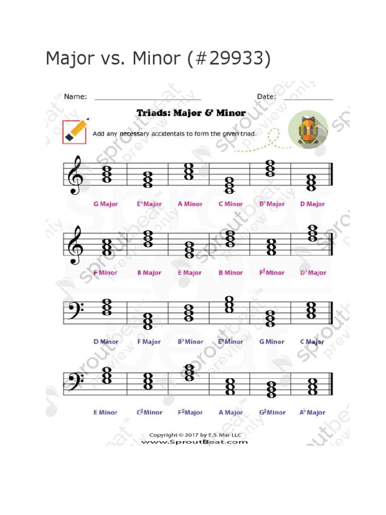 Major Vs Minor | PDF