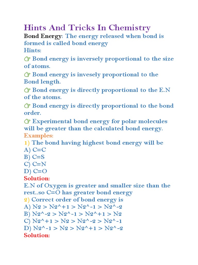 Bond Energy PDF | PDF
